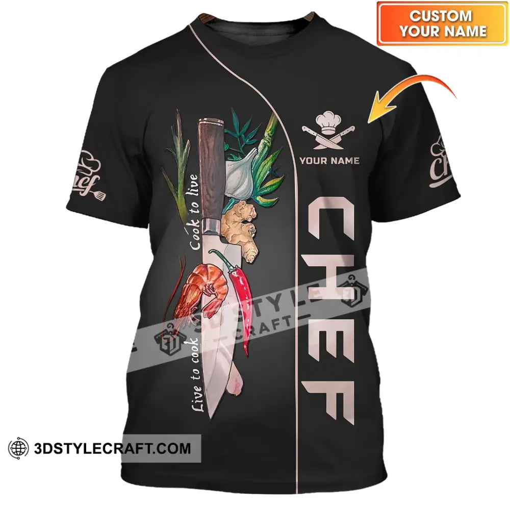 Unisex Shirt - Custom Name T-Shirt - Chef Clothing, Shirt For Chef