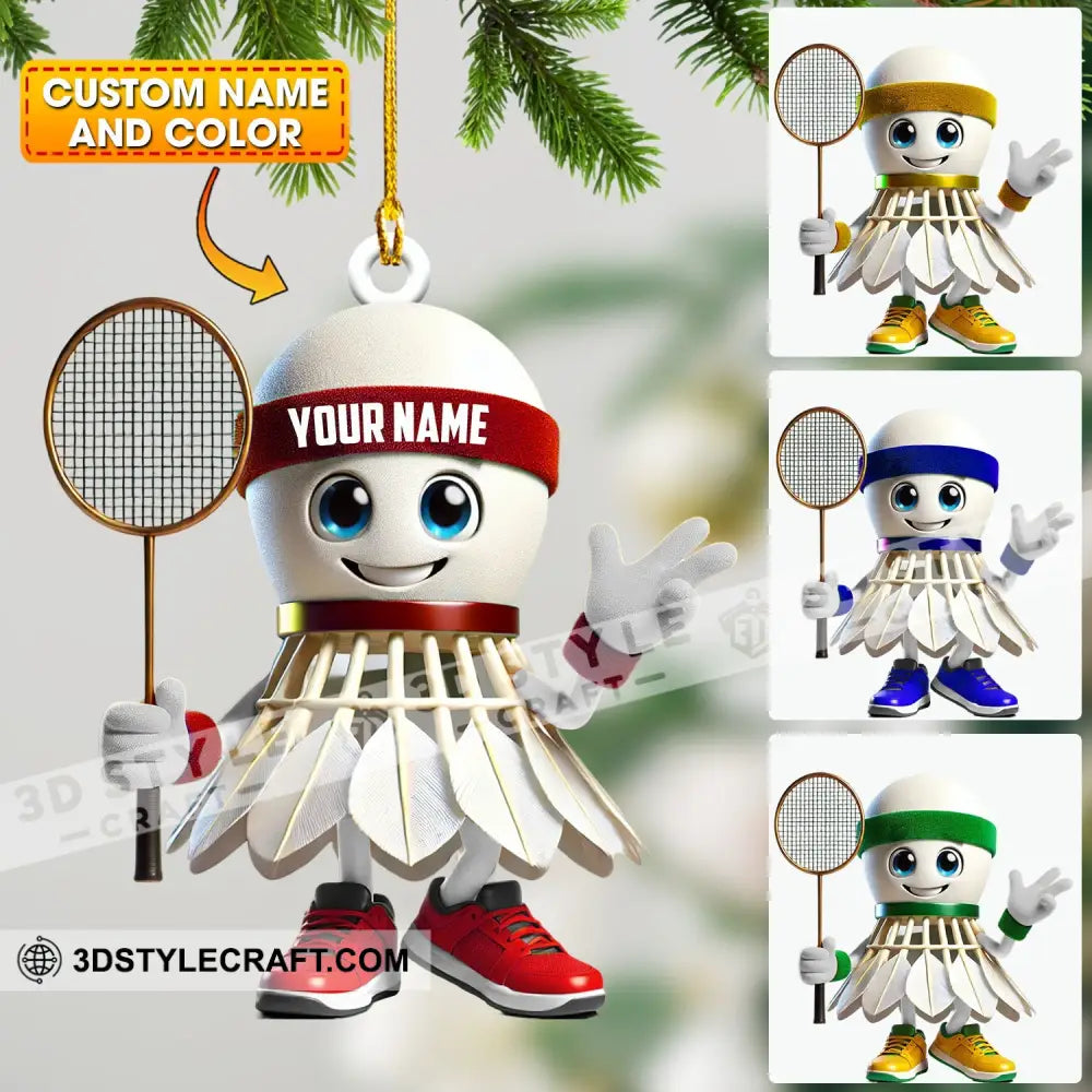 Badminton Christmas Ornament, Personalized Ornament