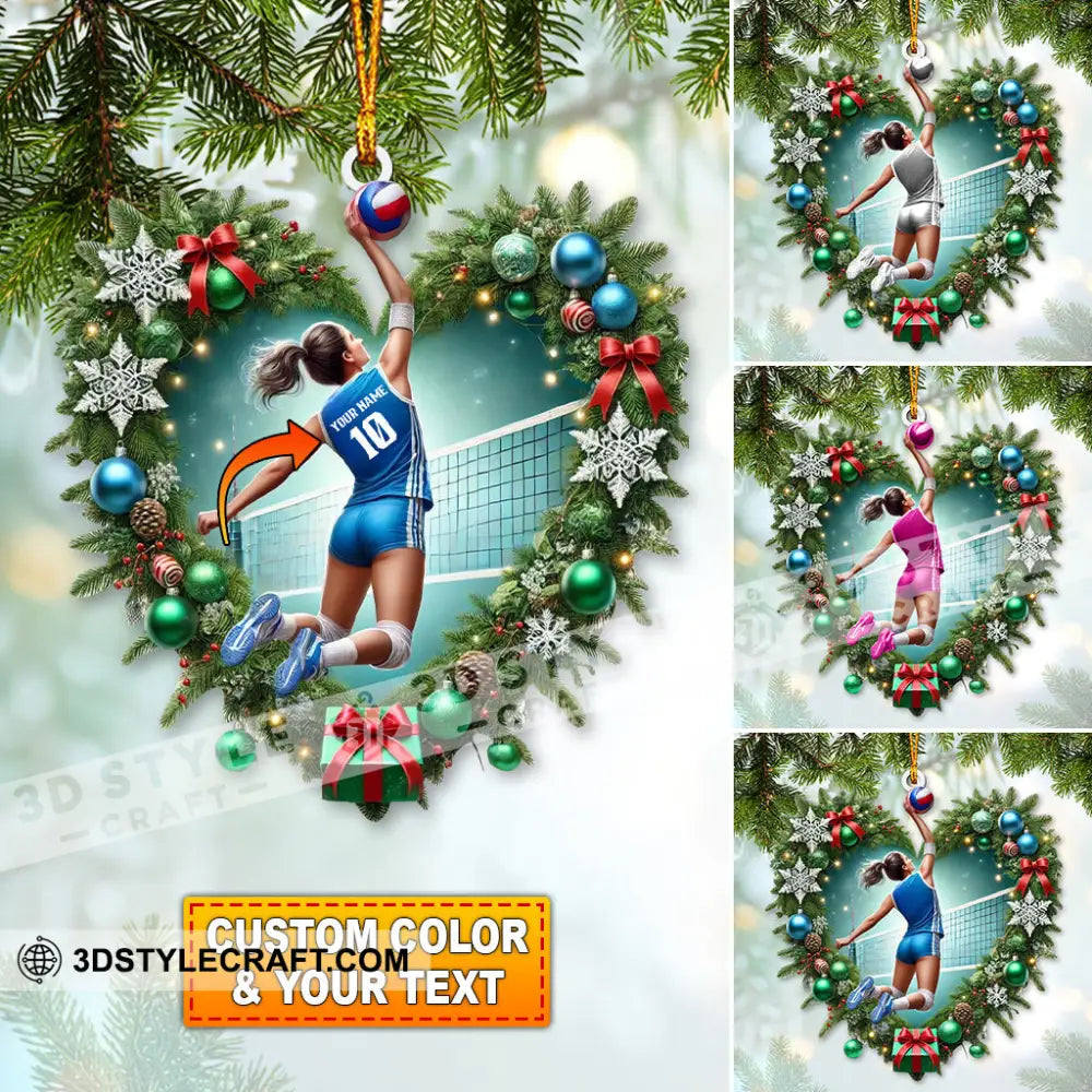 Custom Name and Number Handball Ornament, Christmas Gift for Handball