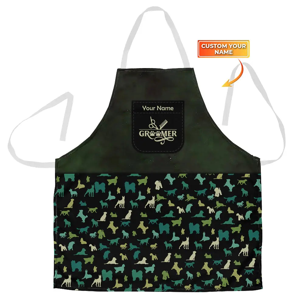 Custom Name Groomer Joymuu Apron, Groomer Apparel, Gift for Pet Groome