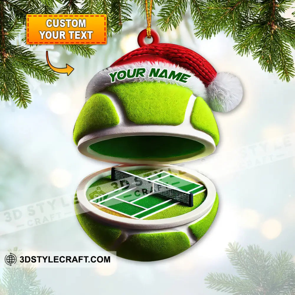Custom Name Tennis Ornament, Tennis Christmas Gift