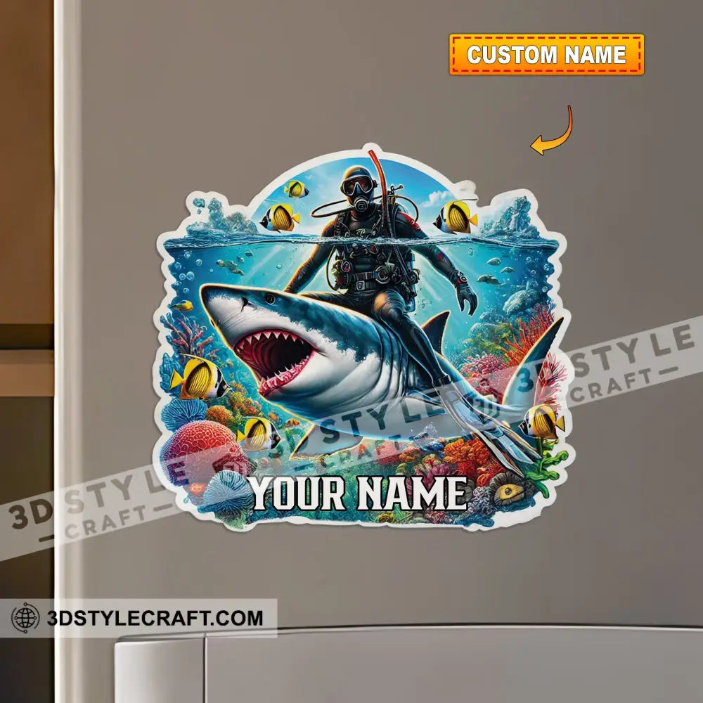Diving Fridge Magnet - Personalized Fridge Magnet