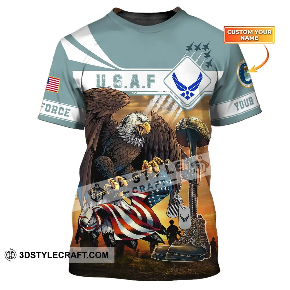 Man Shirt, Custom Name U.S.A.F, Air Forces Shirt, Veteran Shirts, USAF
