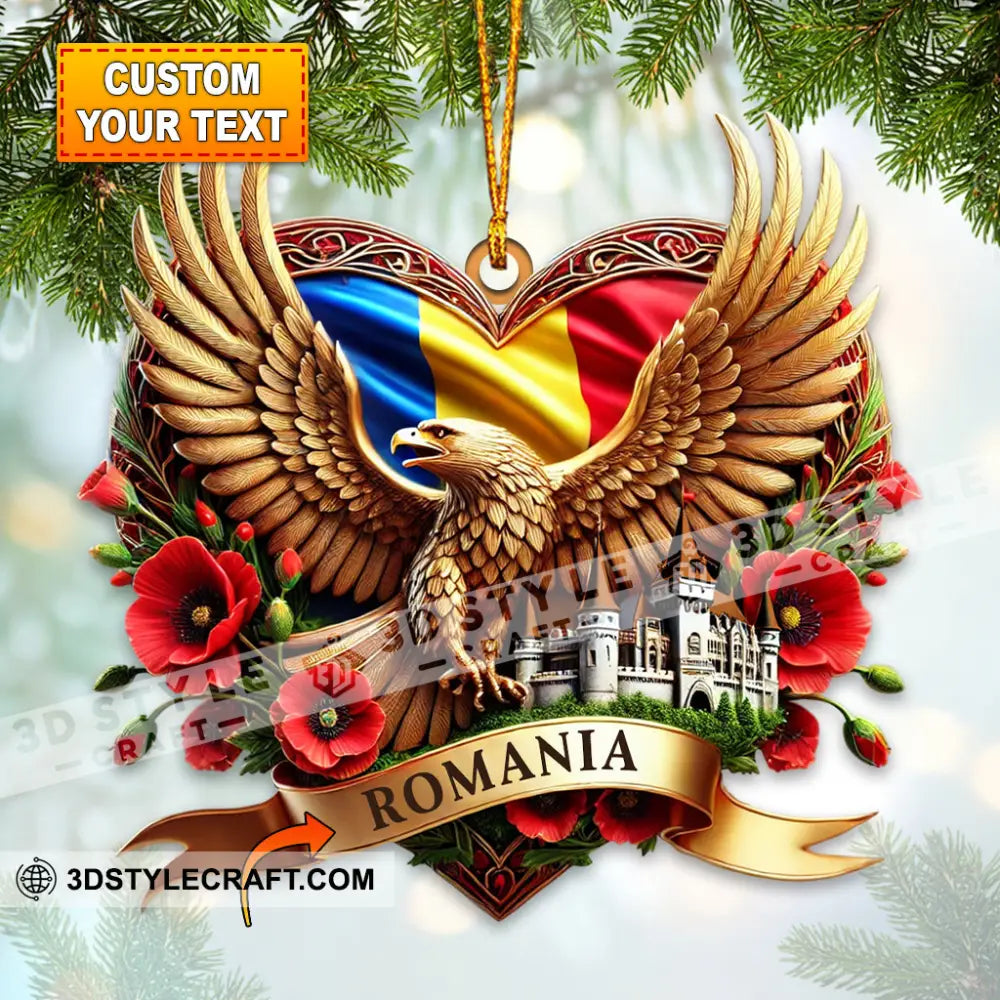 Romania Icon Ornament, Personalized Ornament