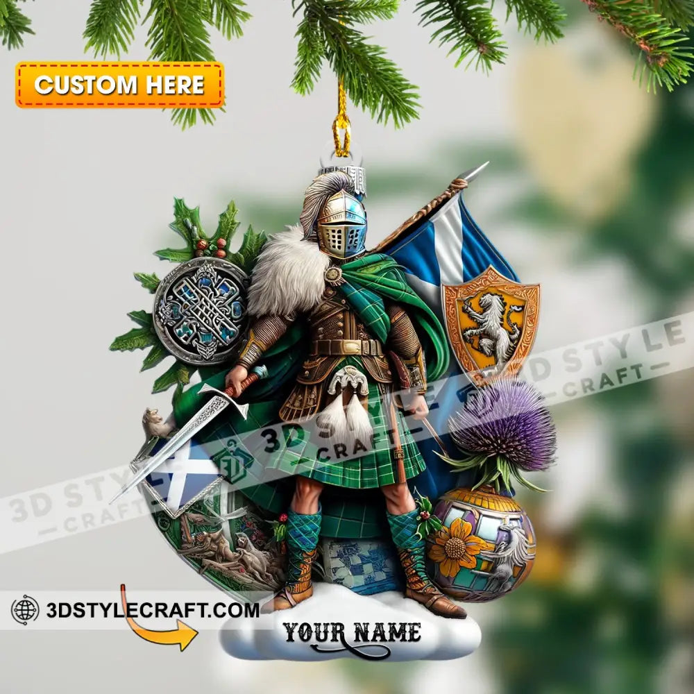 Scotland Lover Home Decor Christmas Ornament, Personalized Ornament