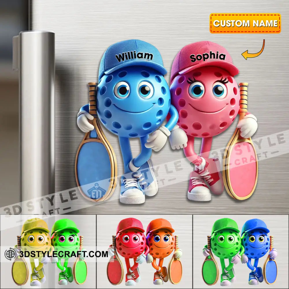 Sporty Couple Fridge Magnet - Personalized Fridge Magnet