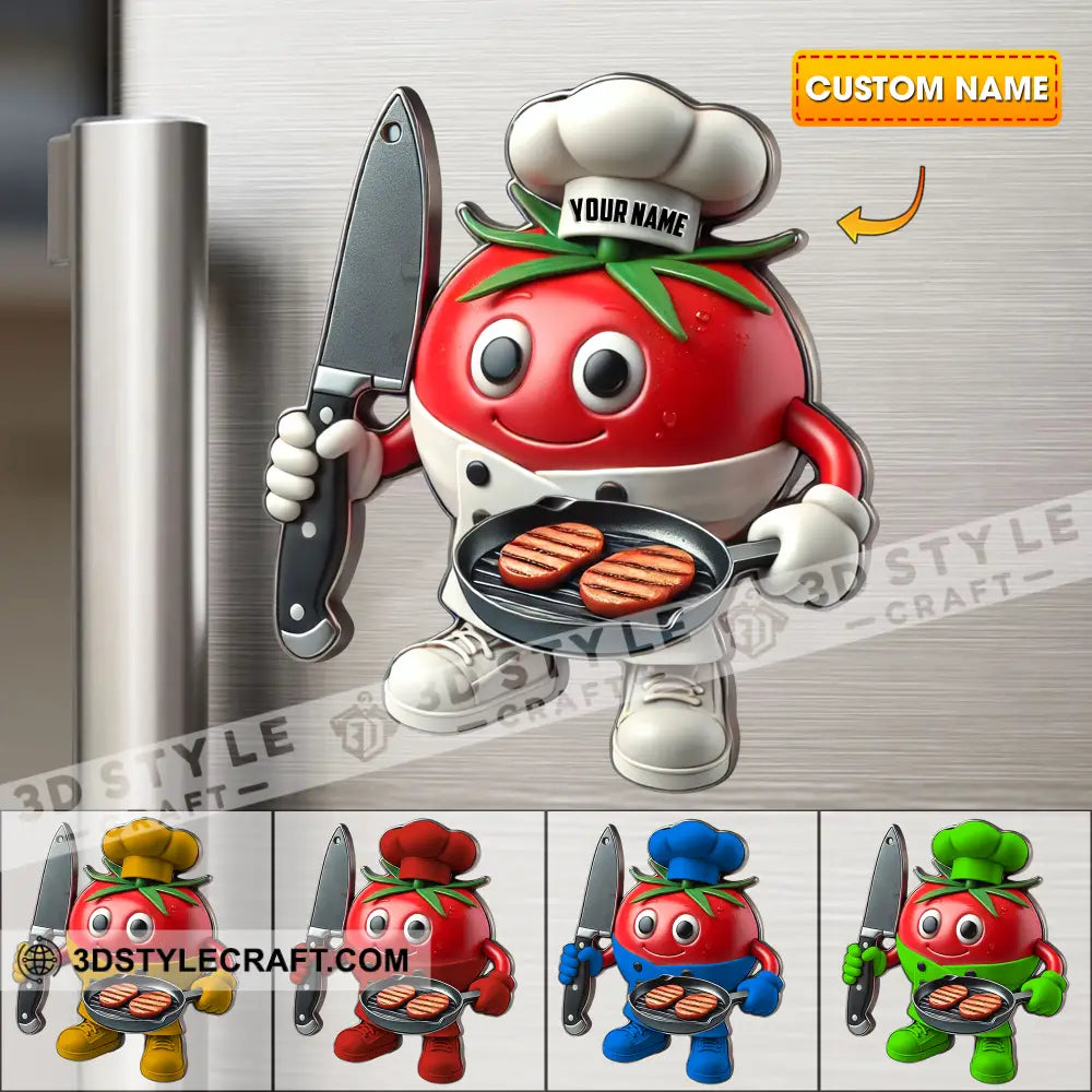 Tomato Chef Fridge Magnet - Personalized Fridge Magnet