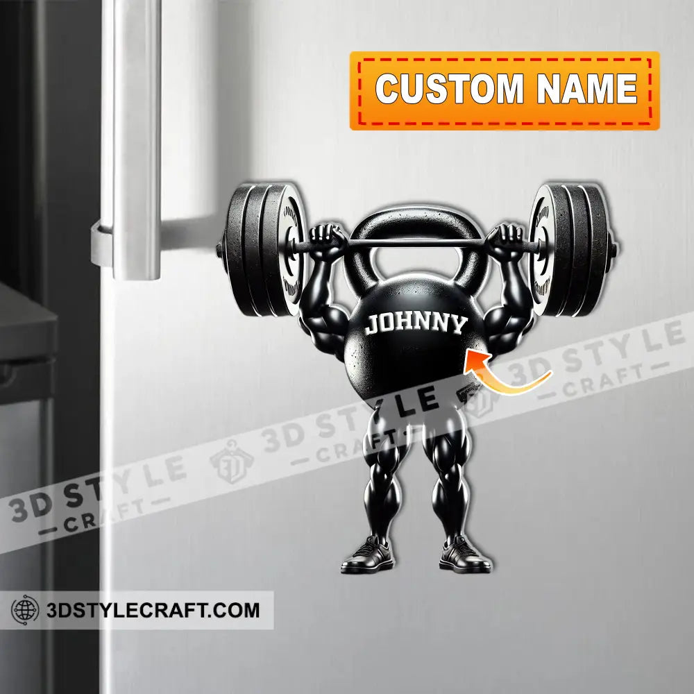 Train Hard Gym Fitness Fridge Magnet - Personalized Fridge Magnet