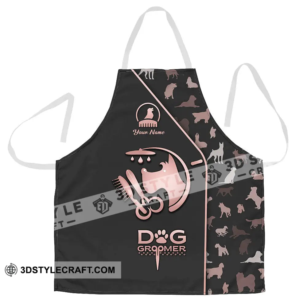 Unisex Apron - Custom Name Apron For Groomer - Dog Groomer