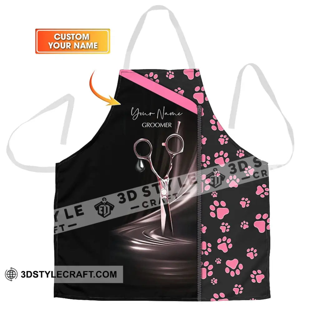 Unisex Apron, Custom Name Apron - Groomer Paws Custom Name Apparel