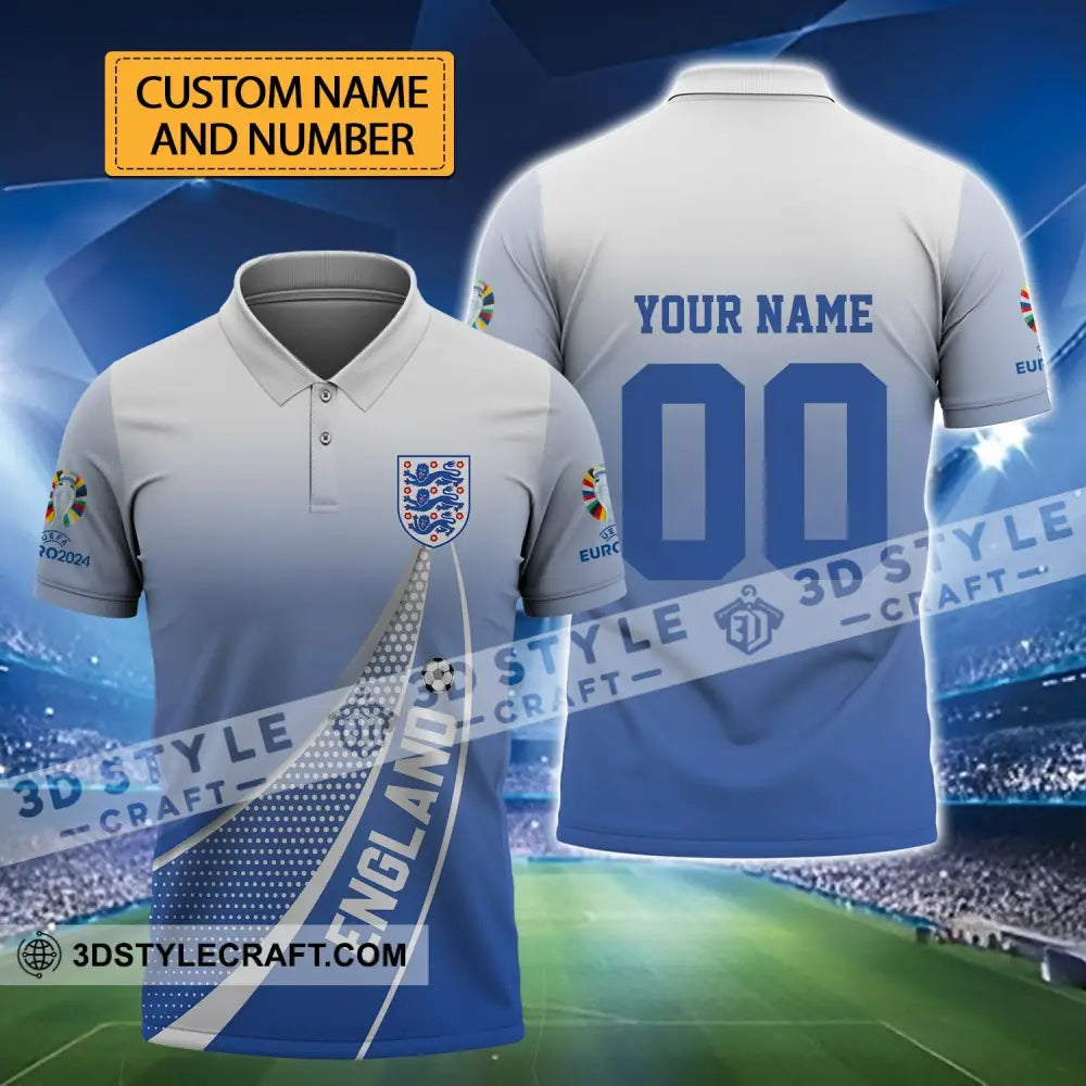 Unisex Shirt - Custom Name And Number England National Team Euro Shirt