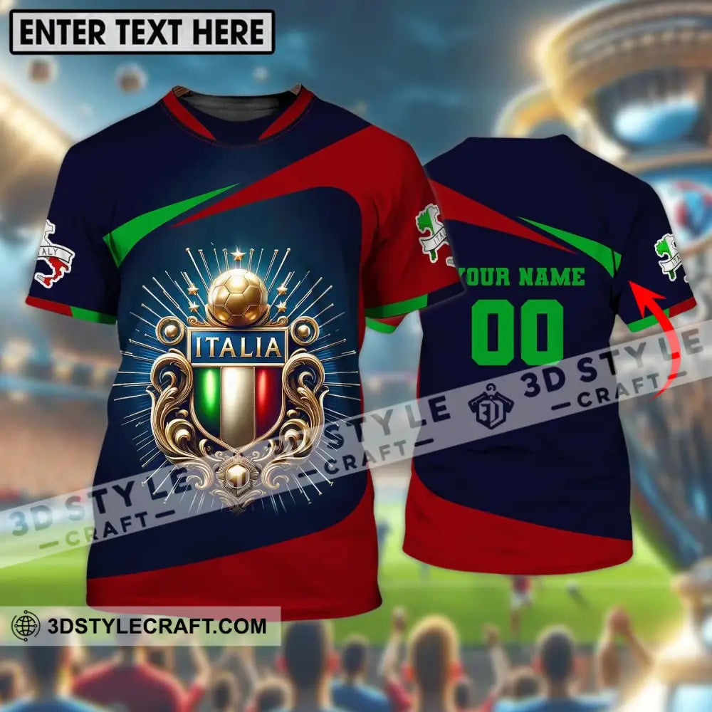 Unisex Shirt, Custom Name and Number Italia Football Shirt, Italia Foo