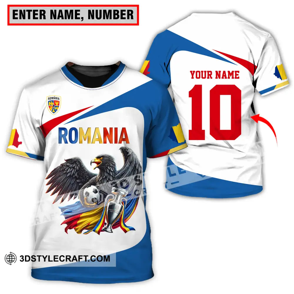 Unisex Shirt - Custom Name And Number Shirt, Romania Eagle National Te