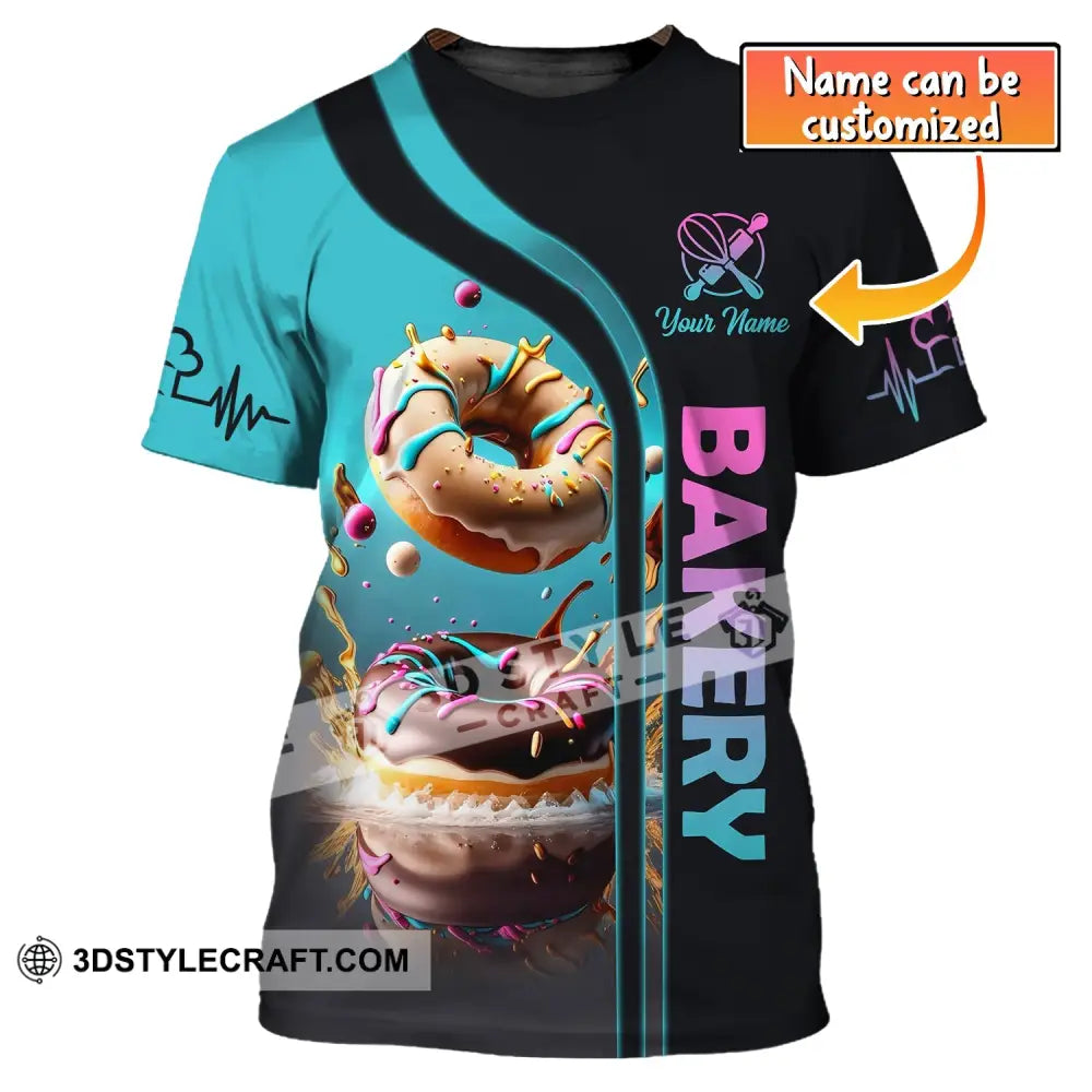 Unisex Shirt, Custom Name Baker Shirt, Bakery Shop Uniform, Bakery Che