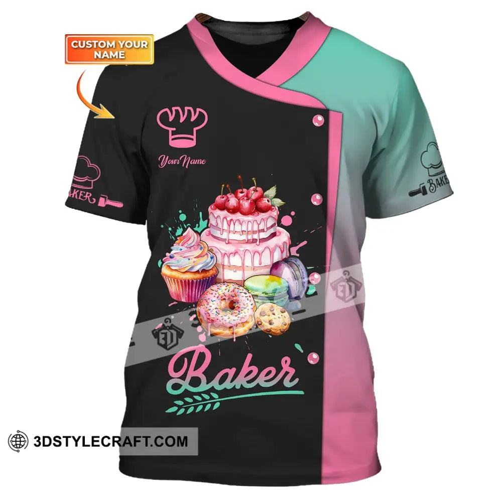 Unisex Shirt, Custom Name Bakery Shirt, Bakery Chef Shirt, Baking Love