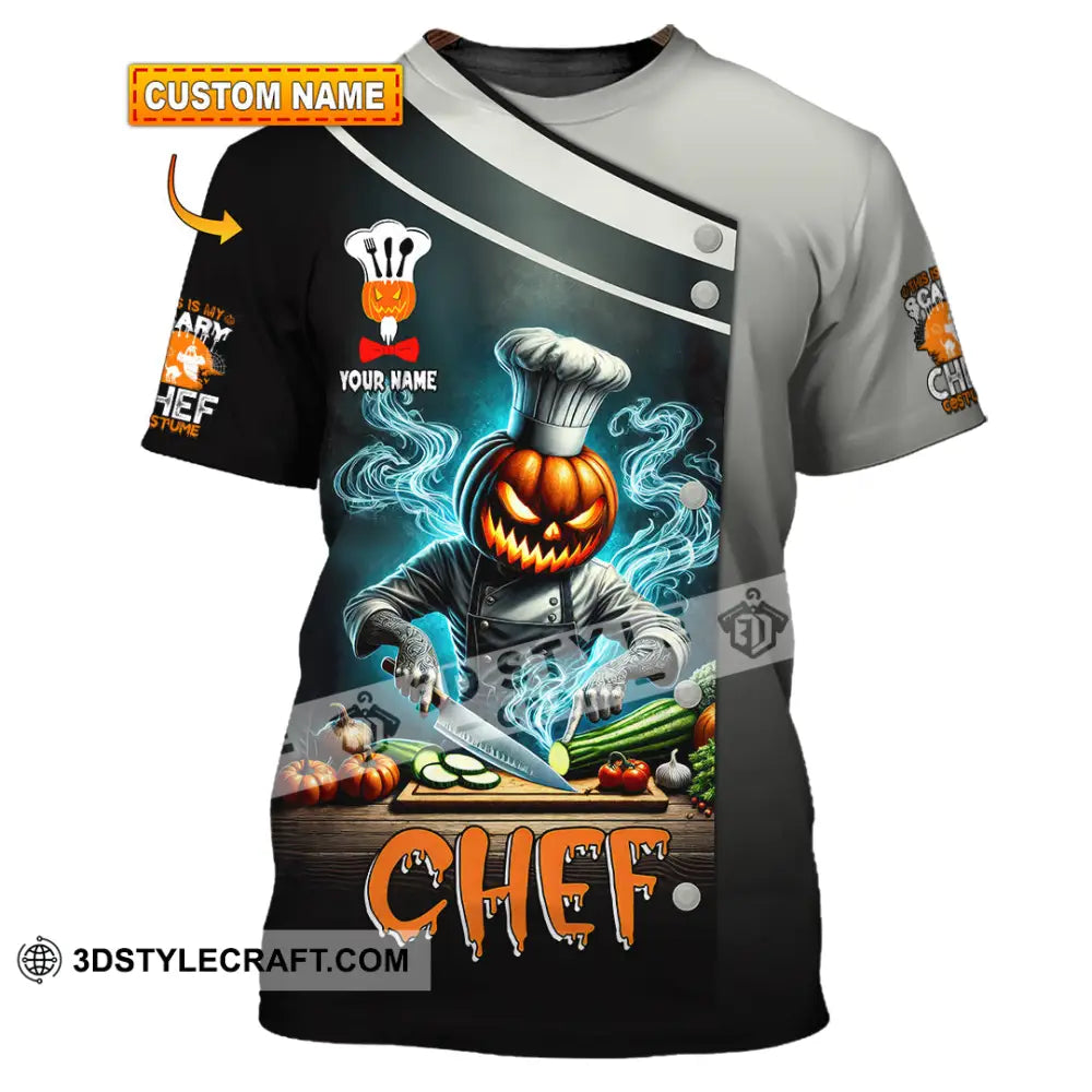 Unisex Shirt, Custom Name Chef Shirt, Chef Halloween, Chef Polo Long S