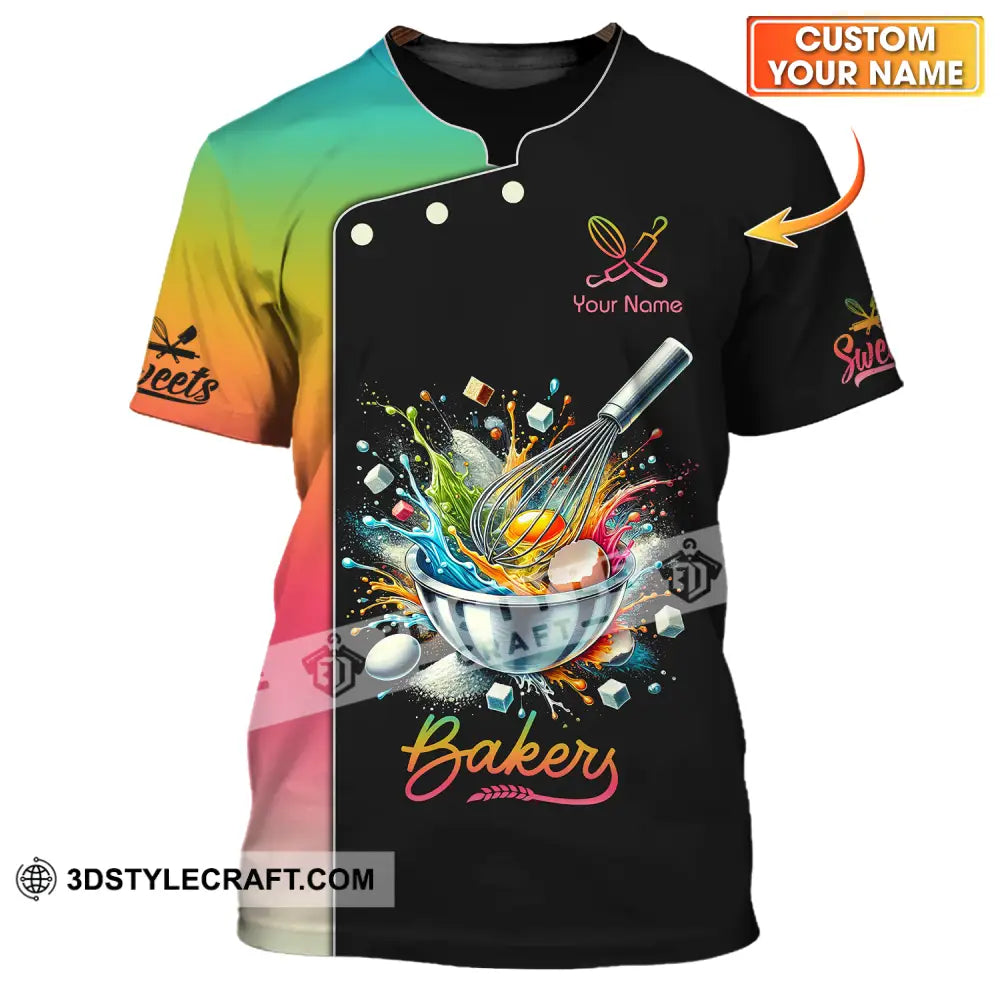 Unisex Shirt - Custom Name Chef Shirt, Sweet Bakery
