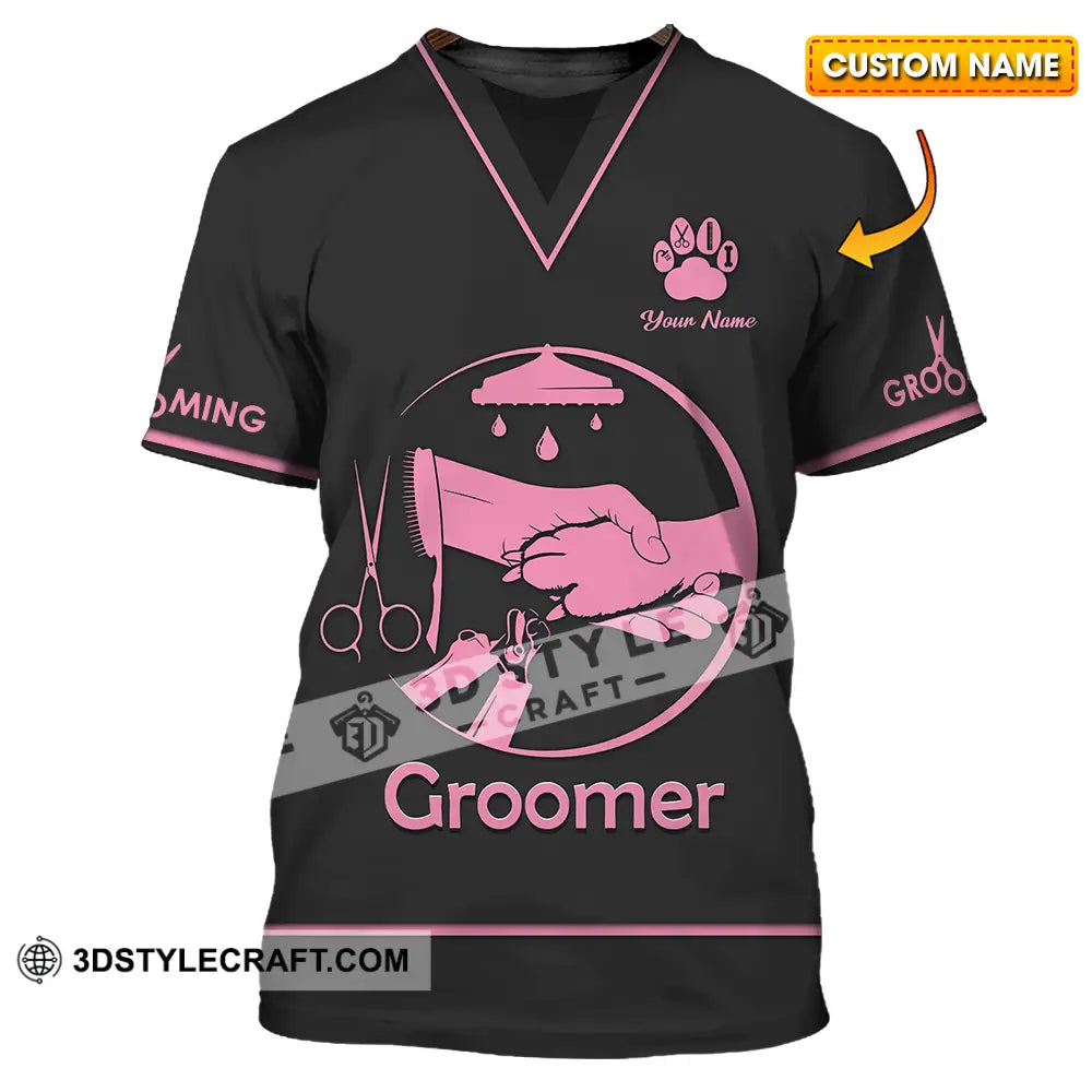 Unisex Shirt - Custom Name Groomer Shirt, Grooming