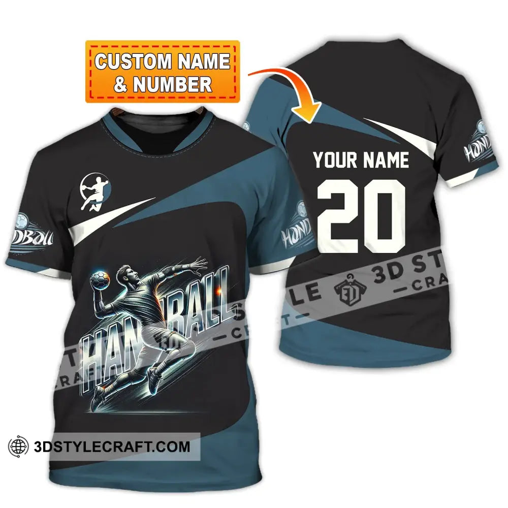 Unisex Shirt, Custom Name Handball Shirt, Handball Long Sleeve Hoodie
