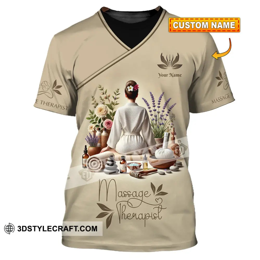 Unisex Shirt, Custom Name Massage Therapist Shirt, Massage Therapist P