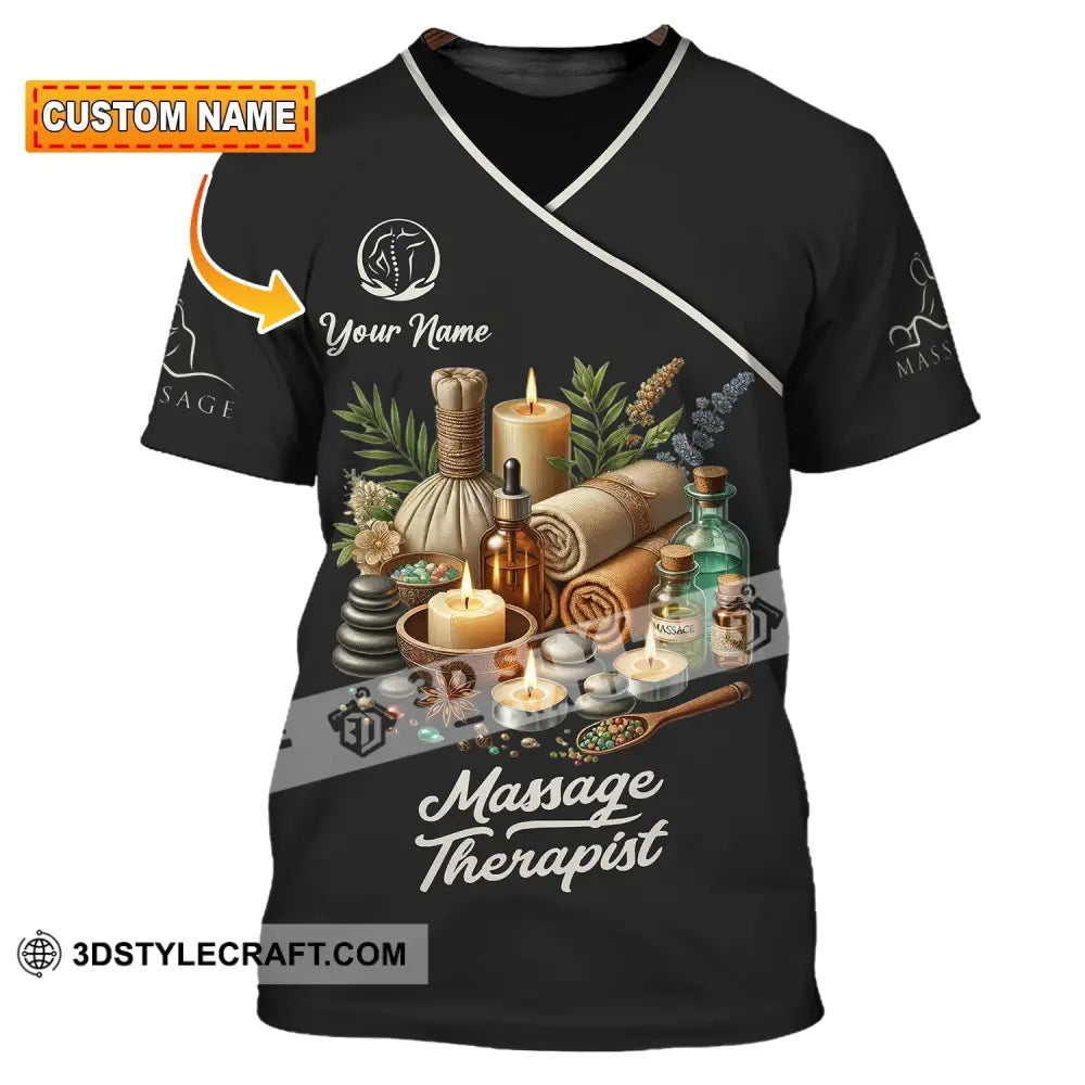 Unisex Shirt, Custom Name Massage Therapist Shirt, T-Shirt for Massage