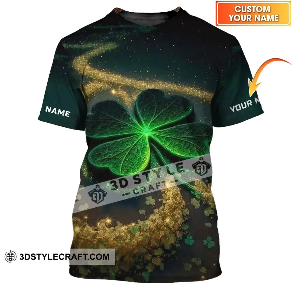 Unisex Shirt - Custom Name T-Shirt - Four-Leaf Clover Shirt