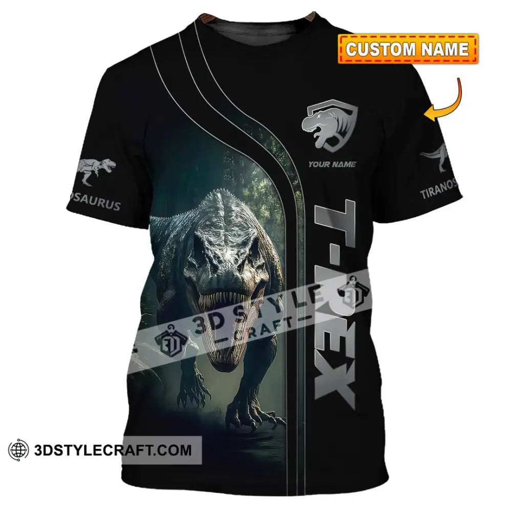 Unisex Shirt, Custom Name T-Rex Shirt, T-Rex Hoodie Shirt Polo Long Sl