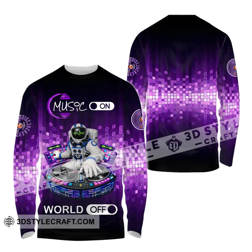 Unisex Shirt - Disc Jockey Music On World On 3D Shirt