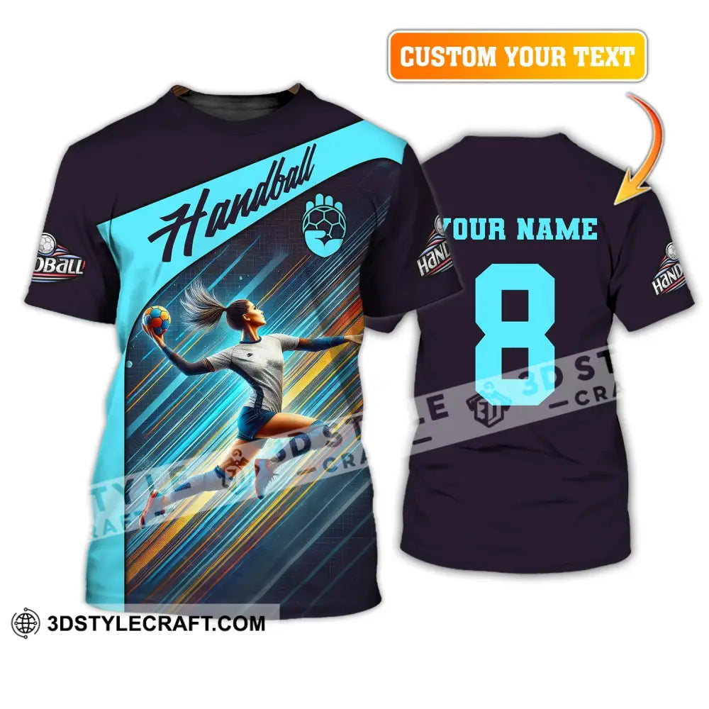 Woman Shirt, Custom Name Handball Shirt, Handball T-Shirt Hoodie, Shir