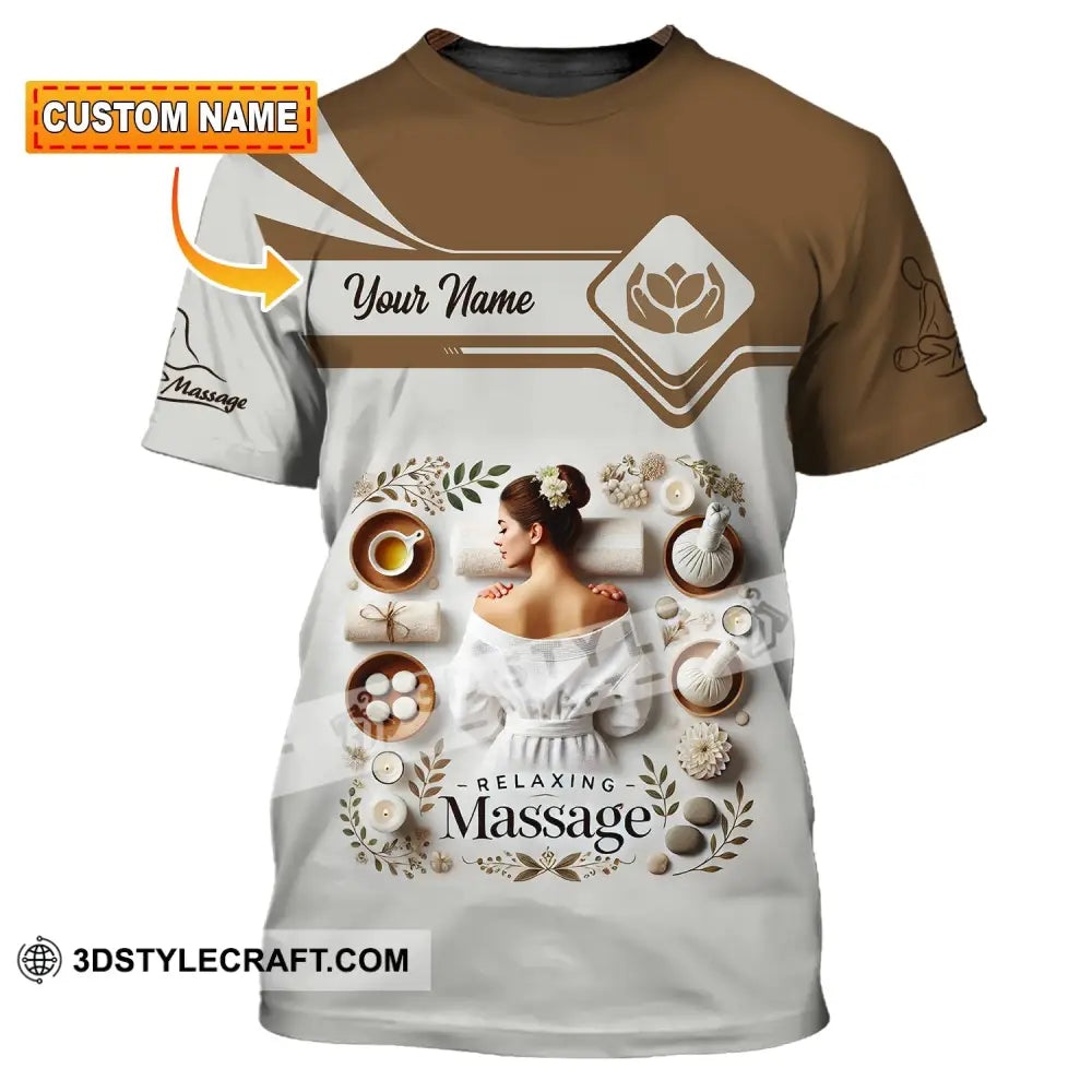 Woman Shirt, Custom Name Massage Therapist Shirt, T-Shirt for Massage