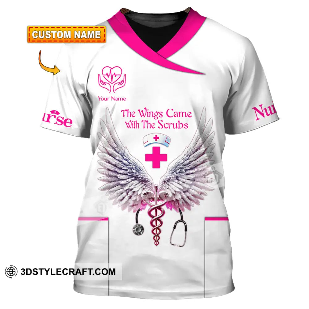 Woman Shirt, Custom Name Nurse Shirt, Nurse Polo Long Sleeve Shirt, Nu